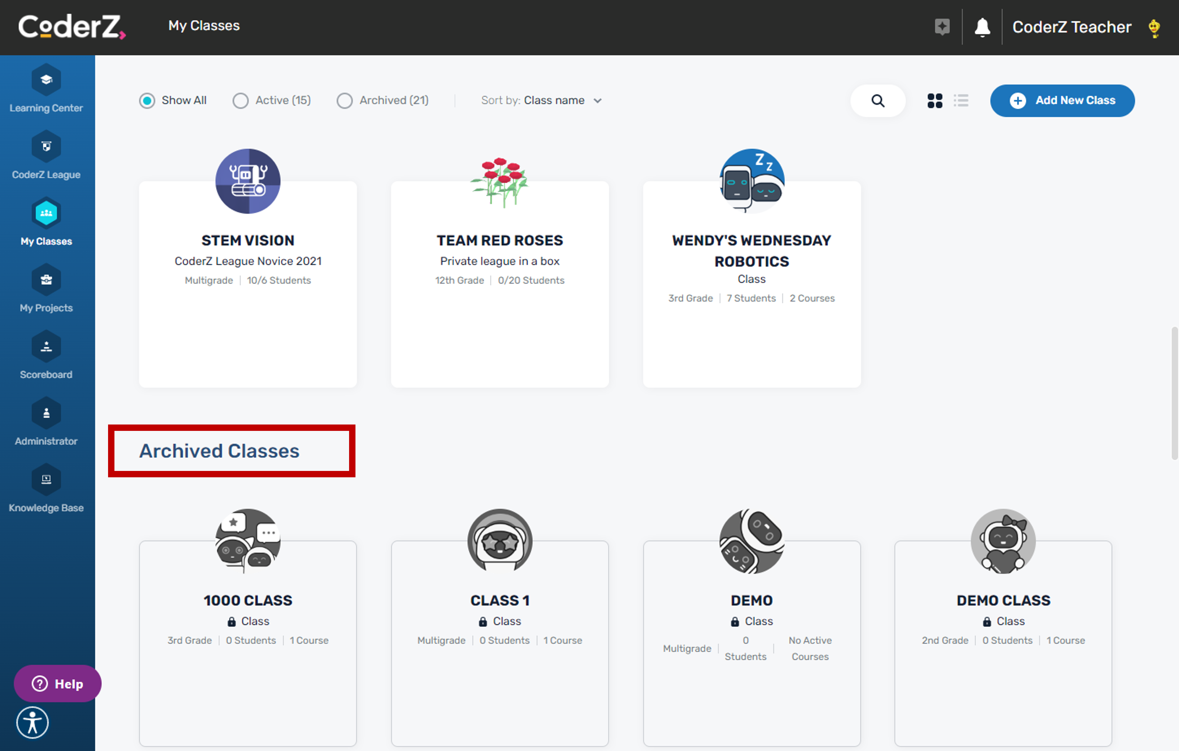 What is the My Classes Dashboard? – Knowledge Base